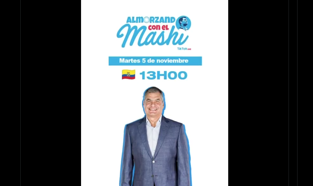 Rafael Correa vuelve con "Almorzando con el Mashi": Un espacio para ...